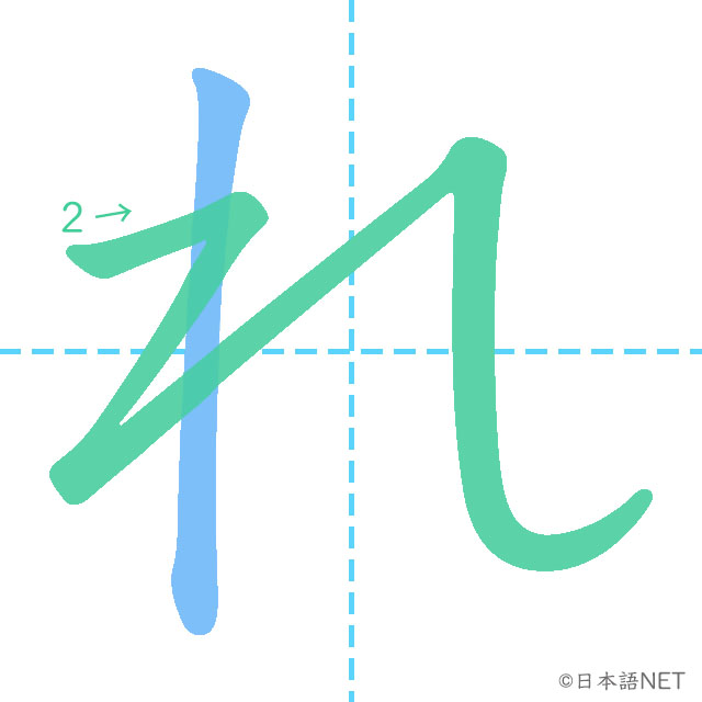 Hiragana「れ」 | NIHONGO NET